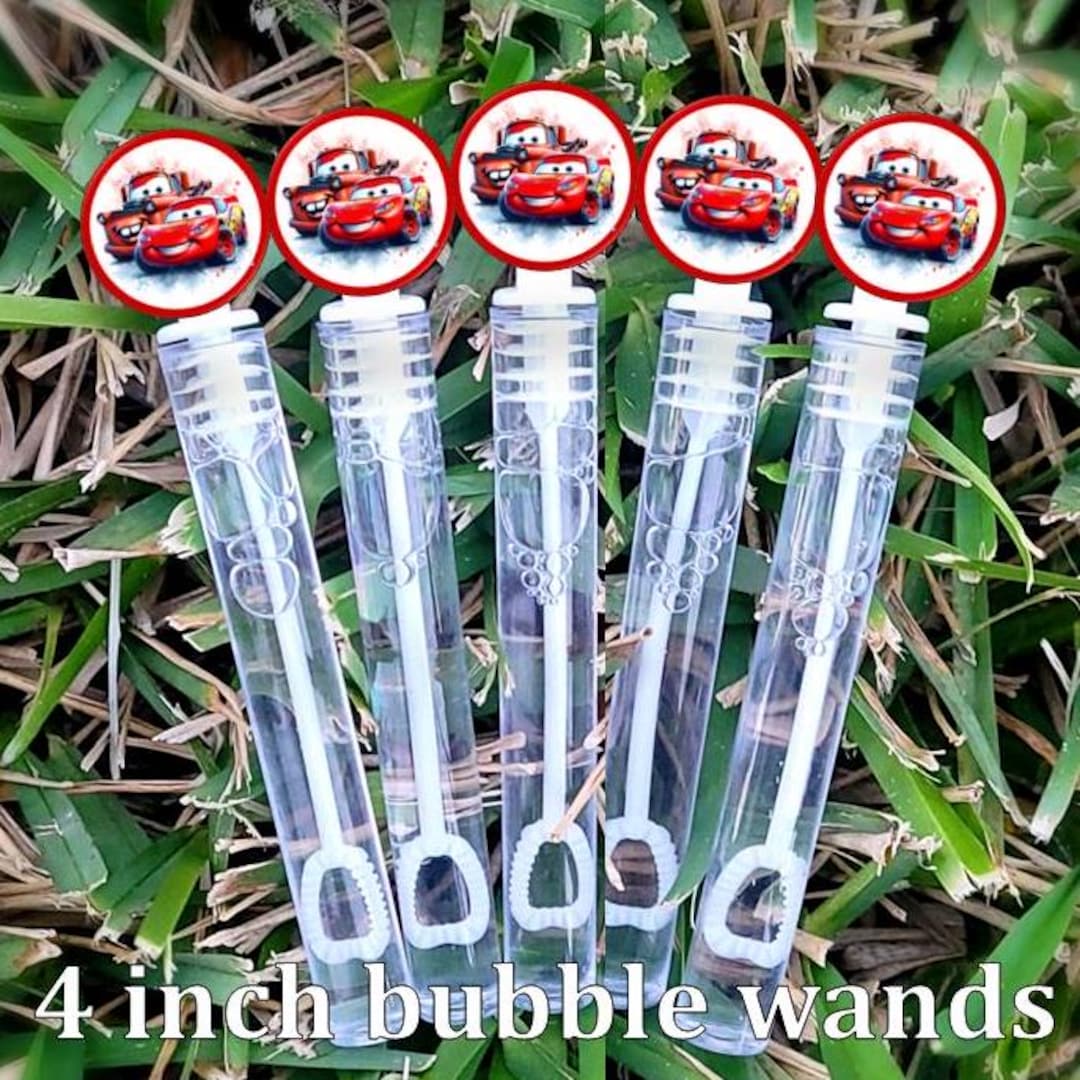 5 Bubbles - Cars Bubble Wands - Cars Favors - Cars Party - Classroom ...