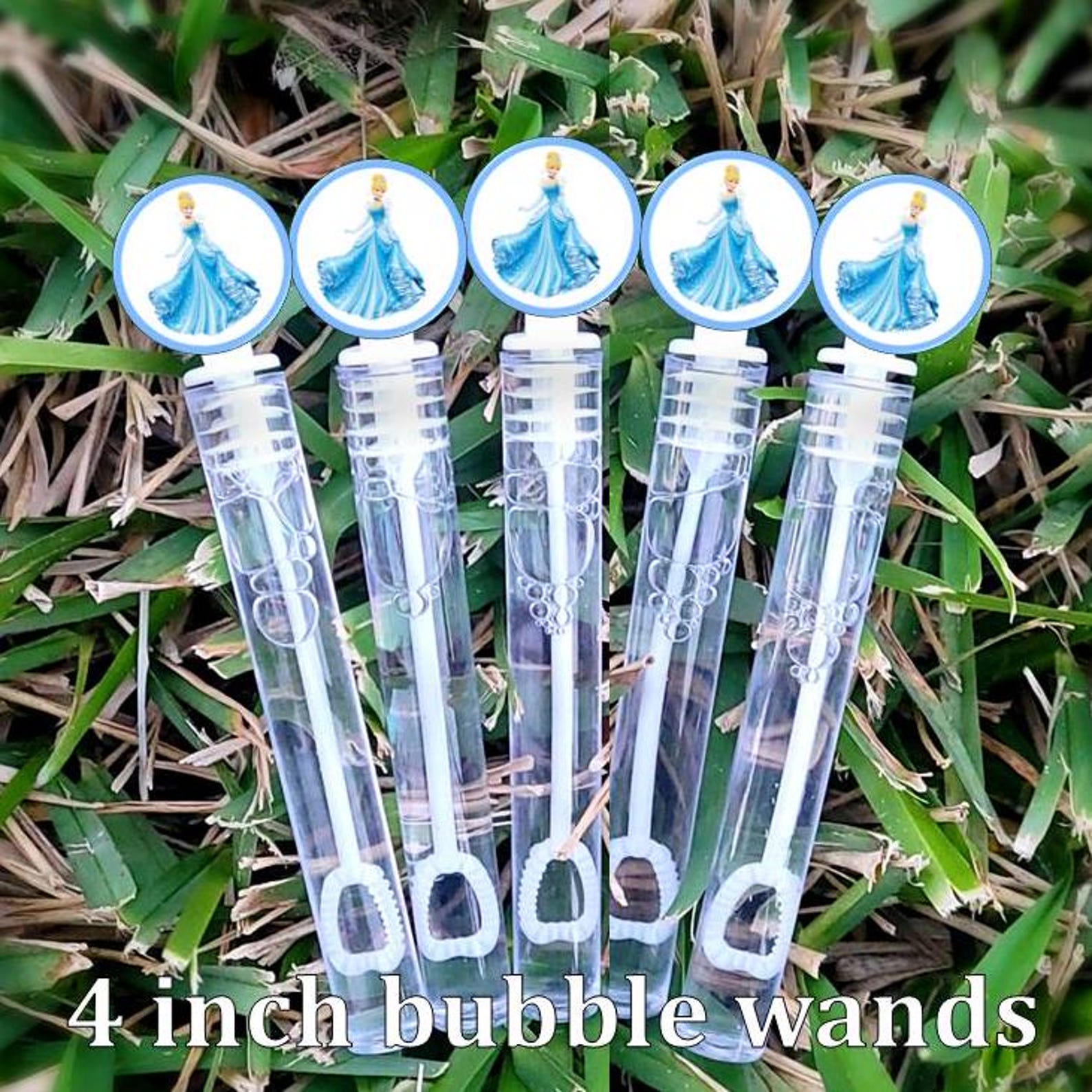5 Bubbles - Cinderella Bubble Wands - Cinderella Favors - Cinderella ...