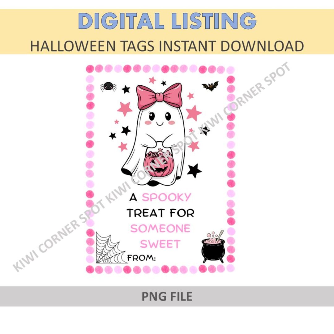 INSTANT DOWNLOAD Tags - Halloween Tags - Cute Ghost Tags - Boo-day ...