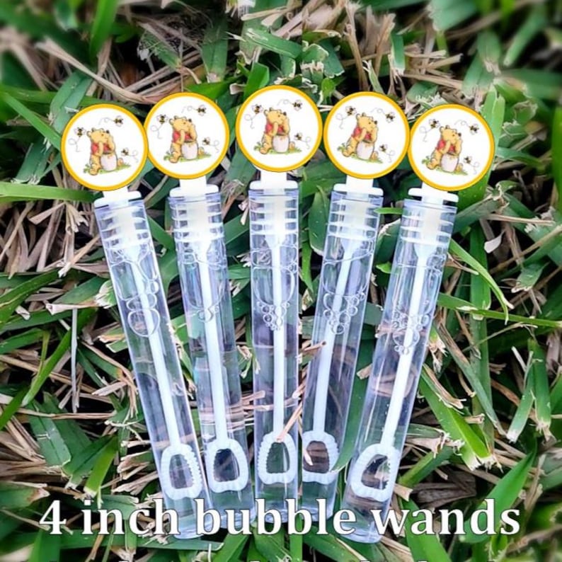 8 Bubbles - Winnie Pooh Bubble Wands - Pooh Favors - Classroom Gifts ...