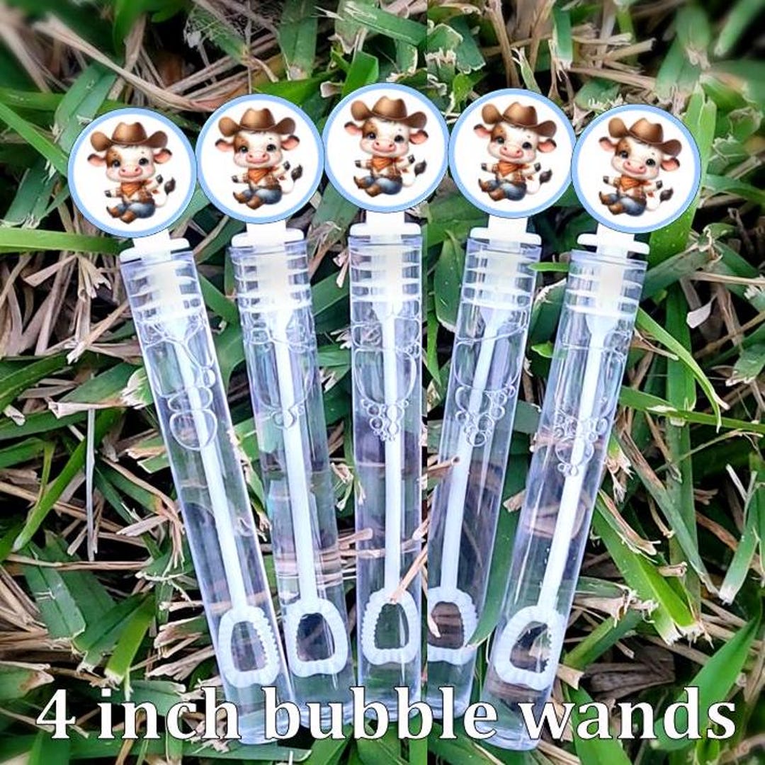 5 Bubbles - Cute Cow Bubble Wands - Cow Favors - Cow Party Favors ...