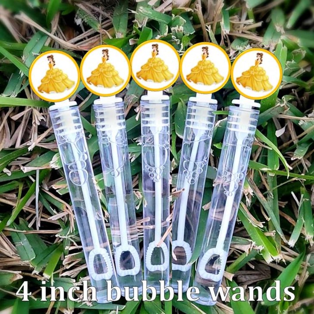 8 Bubbles - Belle Bubble Wands - Belle Favors - Beauty and the Beast ...
