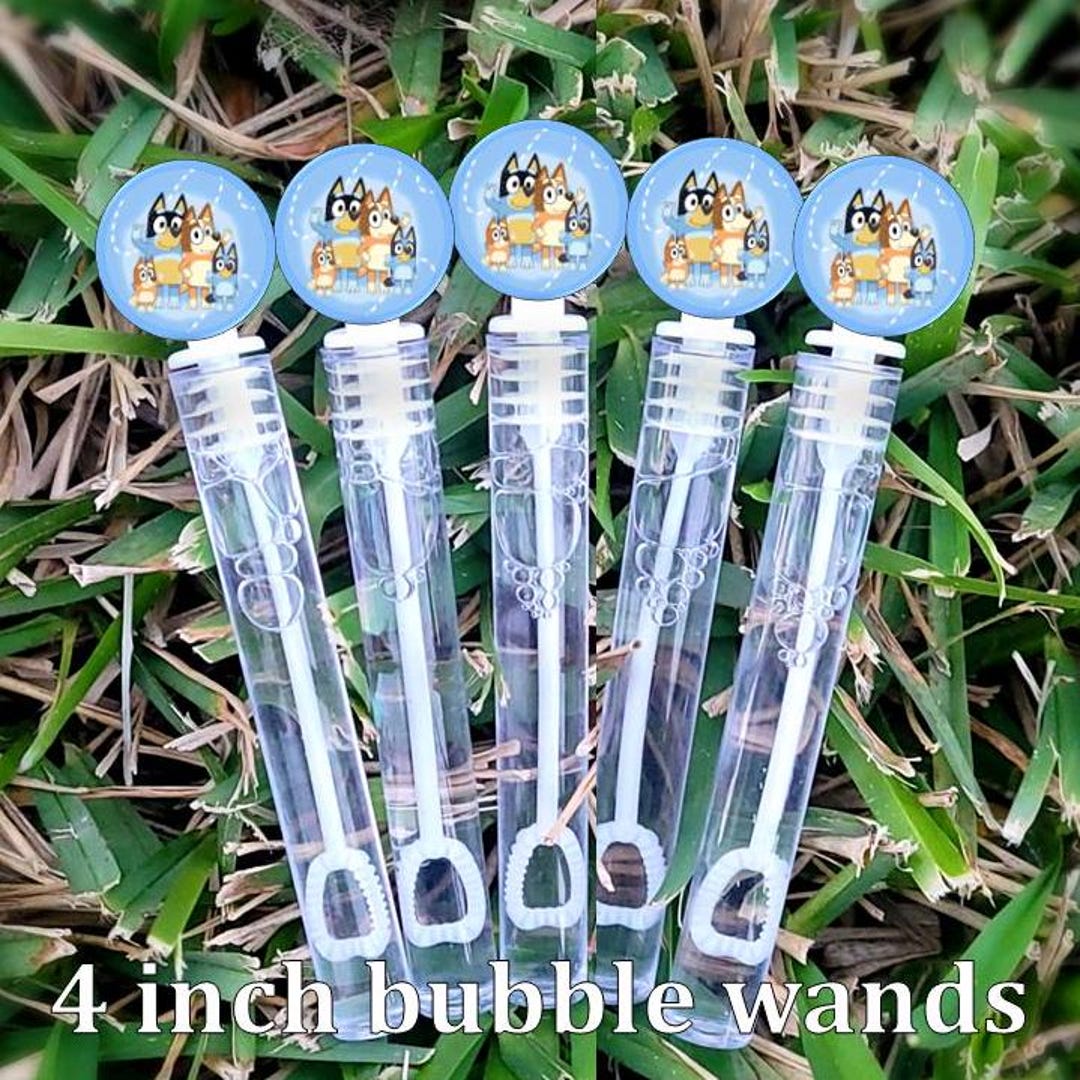 8 Bubbles - Bluey Bubble Wands - Bluey Favors - Bluey Party Favors ...