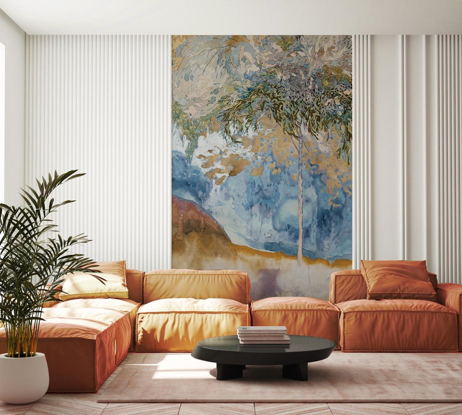 Gold Wallpaper - RADIENT LANDSCAPE - Etsy