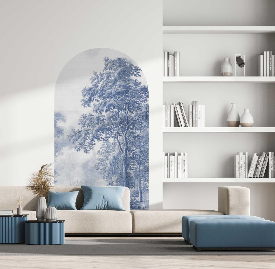 Peel and Stick Arch Wallpaper Decal - Romantic Garden - Etsy
