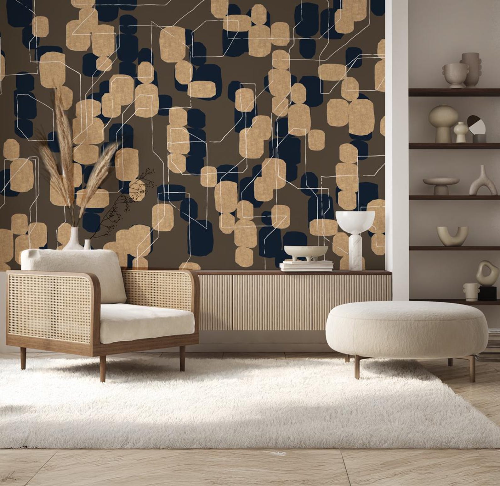 Gold Wallpaper - Gold Rush - Chocolate - Etsy