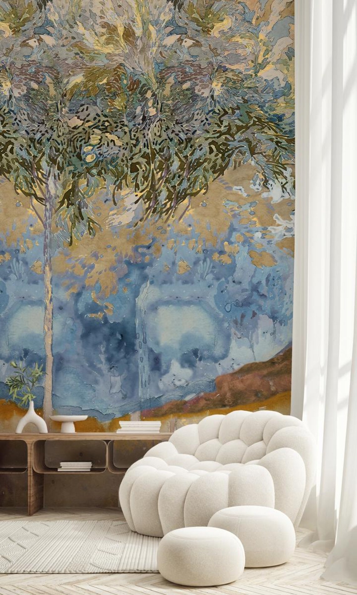 Gold Wallpaper - RADIENT LANDSCAPE - Etsy