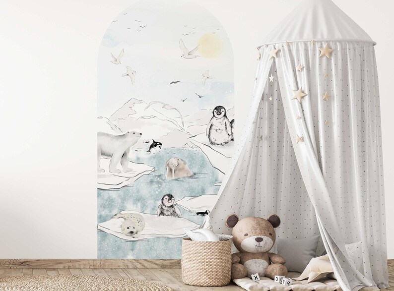 Peel and Stick Arch Wallpaper Decal - Antarctica - Etsy