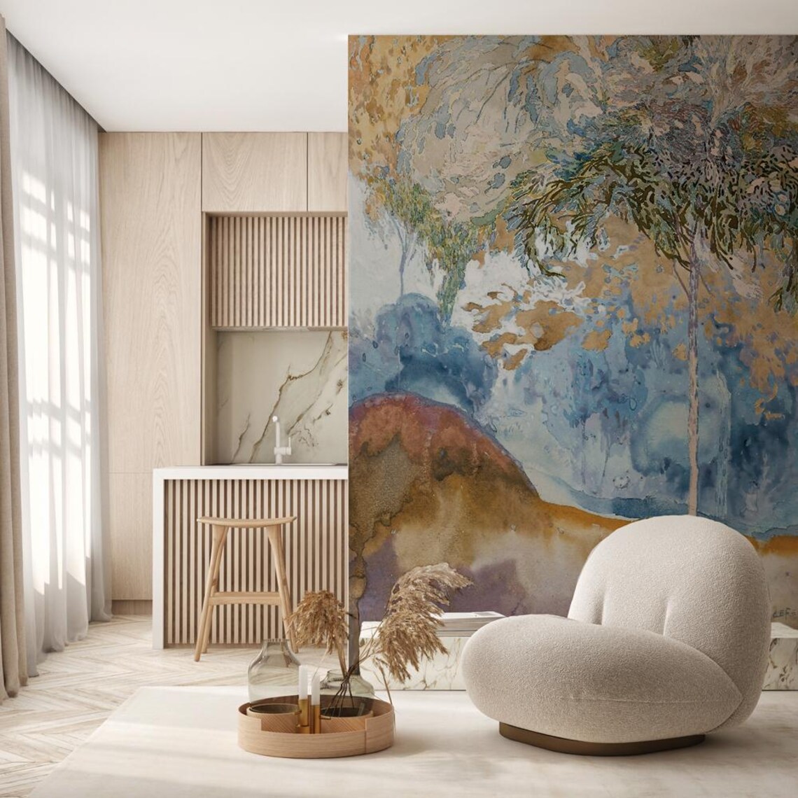 Gold Wallpaper - RADIENT LANDSCAPE - Etsy