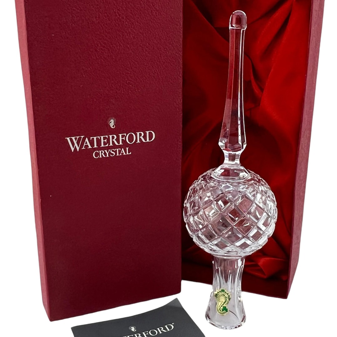 Waterford Crystal Tree Top Topper Xmas Ornament Star Ireland Made MIB ...