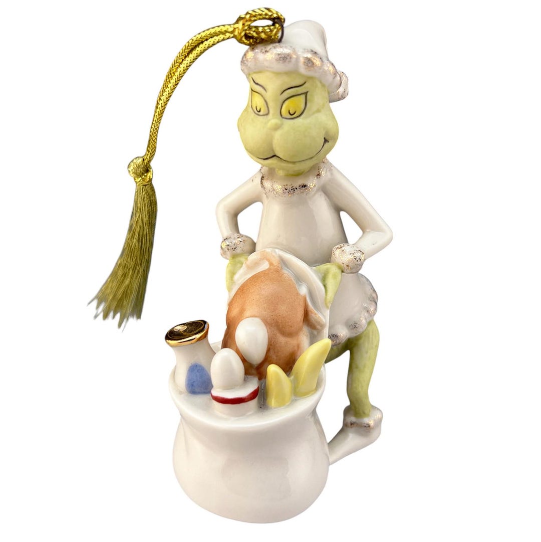 Lenox China GRINCH Steals the Who's Feast 4" Xmas Tree Ornament New Old ...