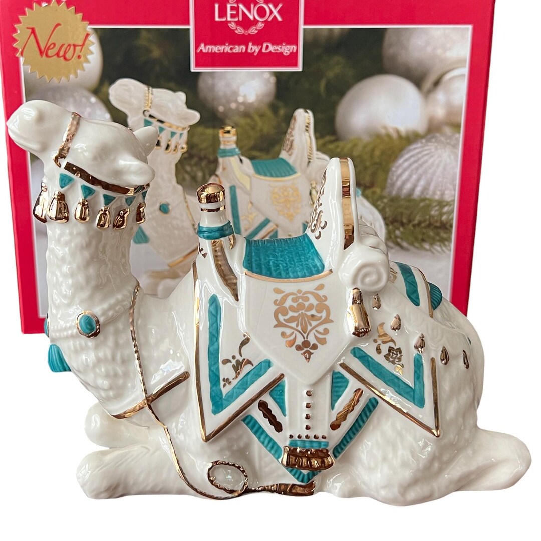 Lenox China First Blessing 7" Kneeling CAMEL Teal Saddle MIB - Etsy