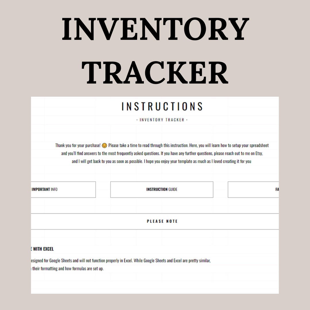 Inventory Tracker Inventory Management Tracking System Stock Organizer ...