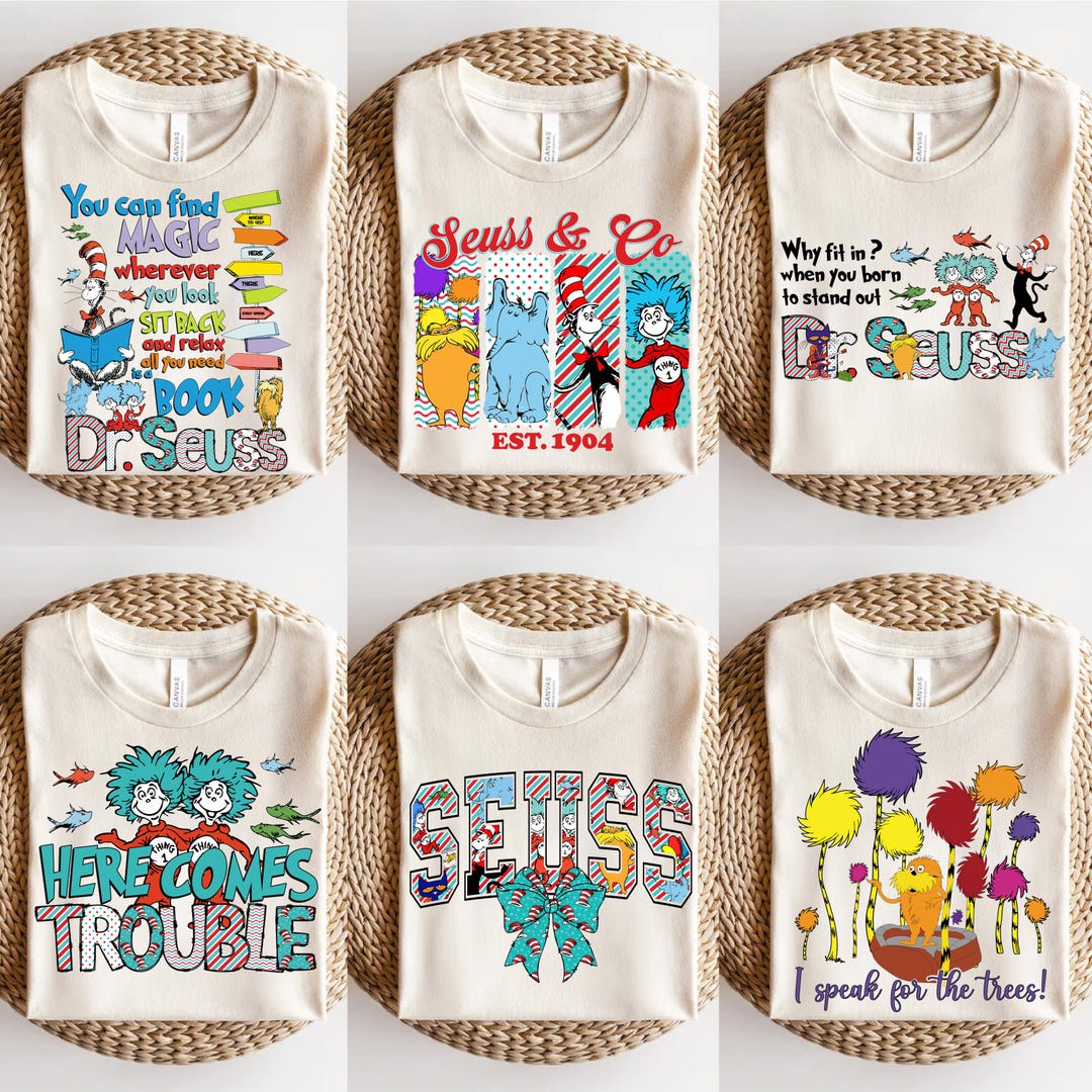 TRENDY Dr Suess Png Bundle, Dr.suess Png Sublimation, Dr.suess Day Png ...