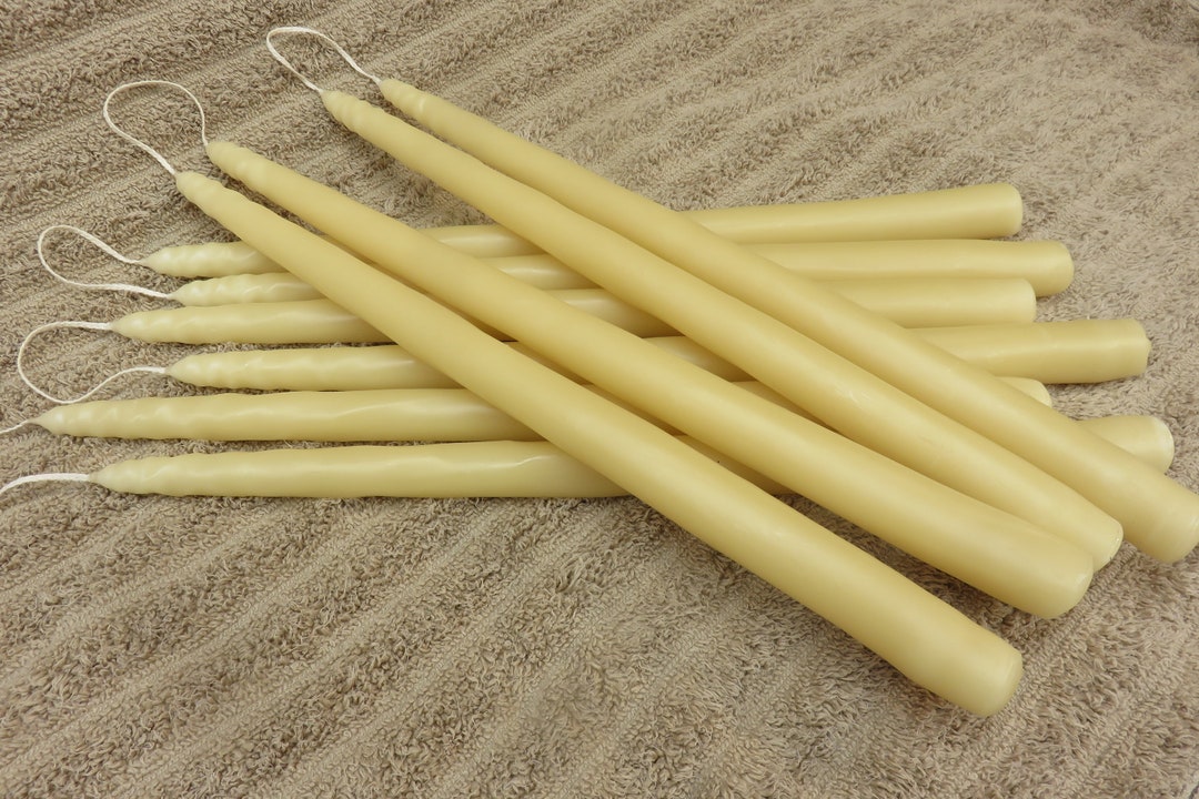 Hand Dipped 12" Taper Candles: off White Primitive Style, Set of 5 ...
