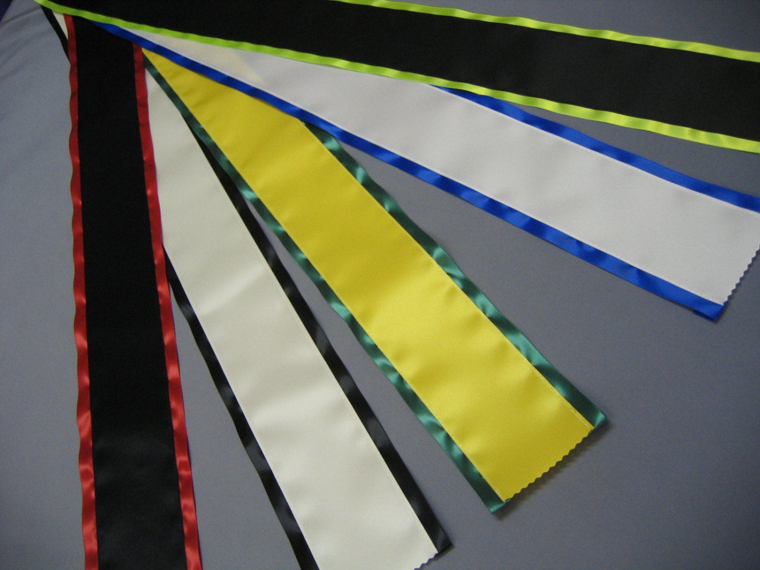 Blank Sash w/Satin Border w/Free Sample& Fastener | Etsy