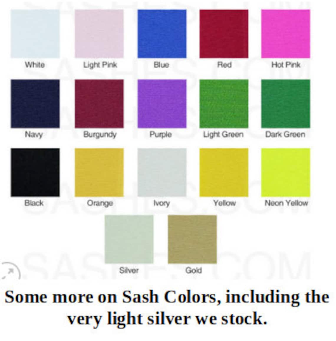 Blank Sash Any Color W/free Sample,& Fastener 3" X 72" Complete Wrap ...