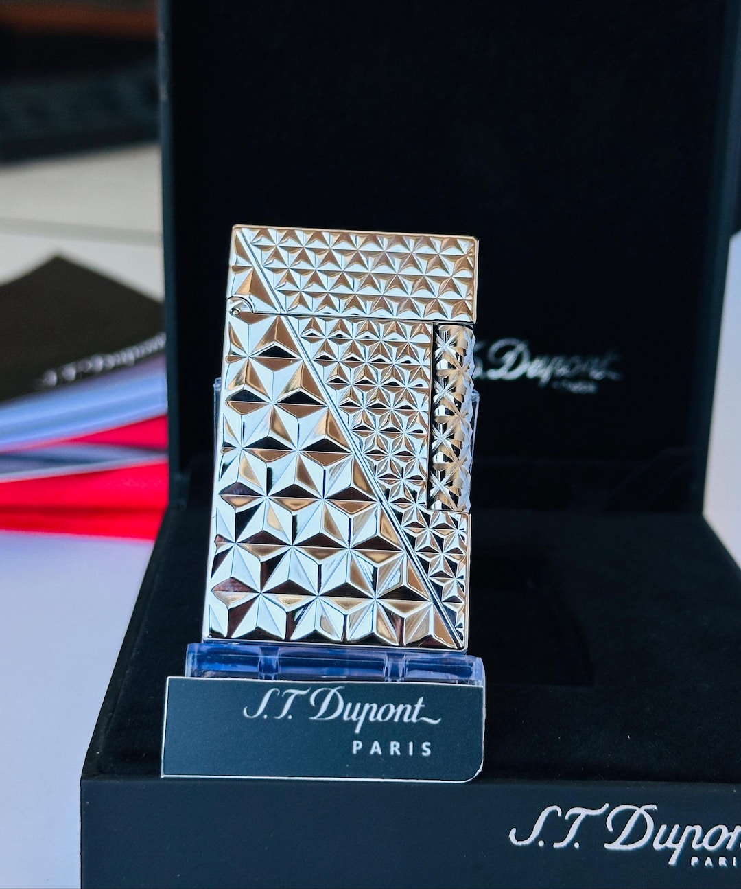St Dupont Lighter Silver Crystal Ligne 2 Ping 1:1 High Quality Luxury ...