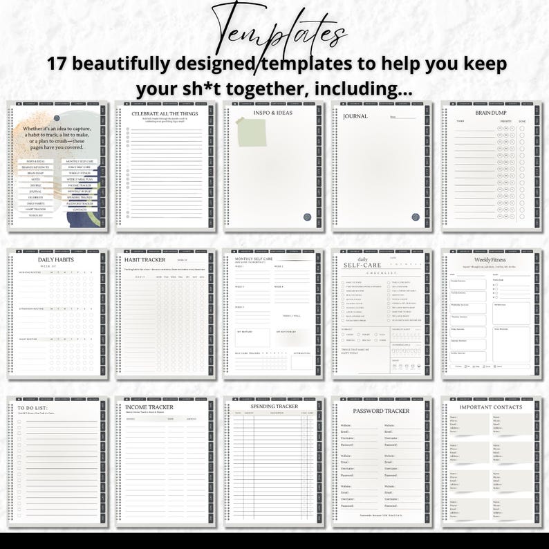 2025 Dated Digital Planner, Sweary Planner, Dated, Monthly Weekly Daily ...
