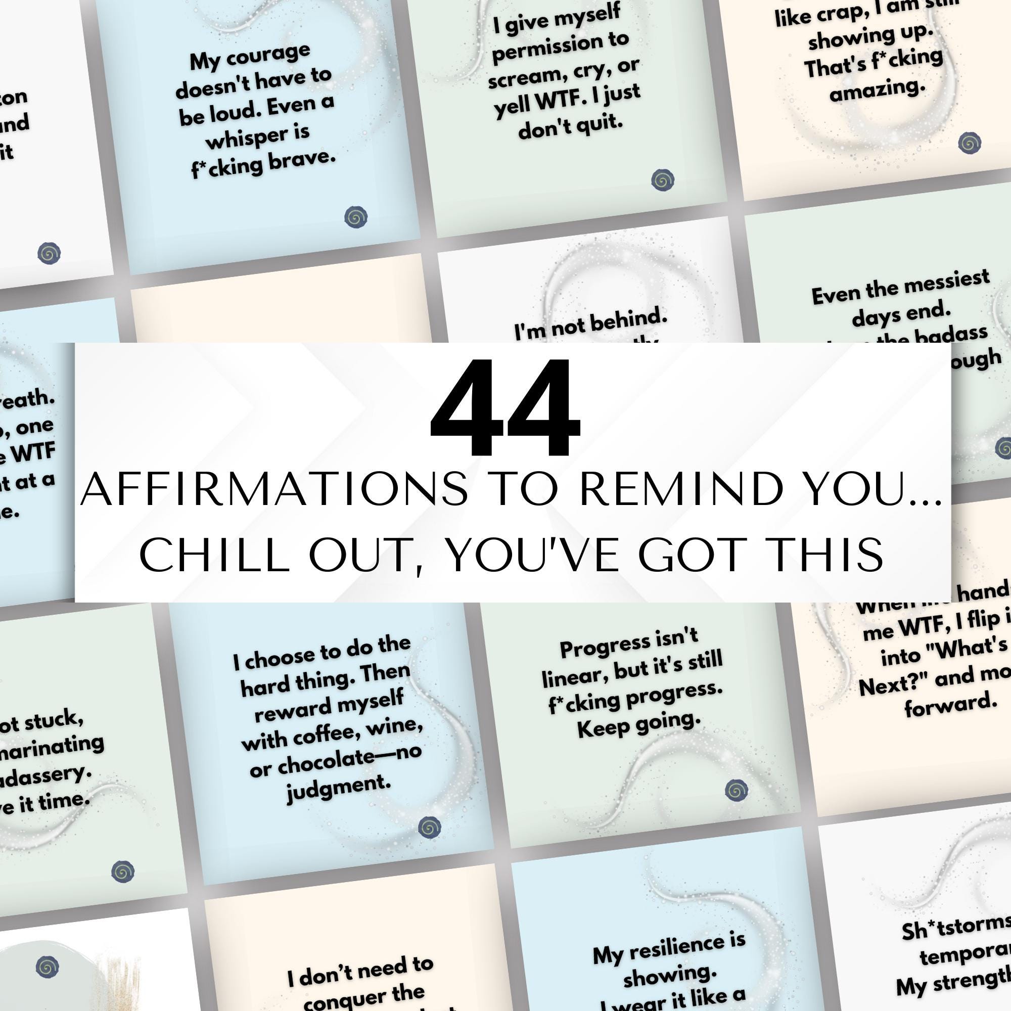 44 Printable Sweary Affirmations for Women Badass Affirmation Cards ...