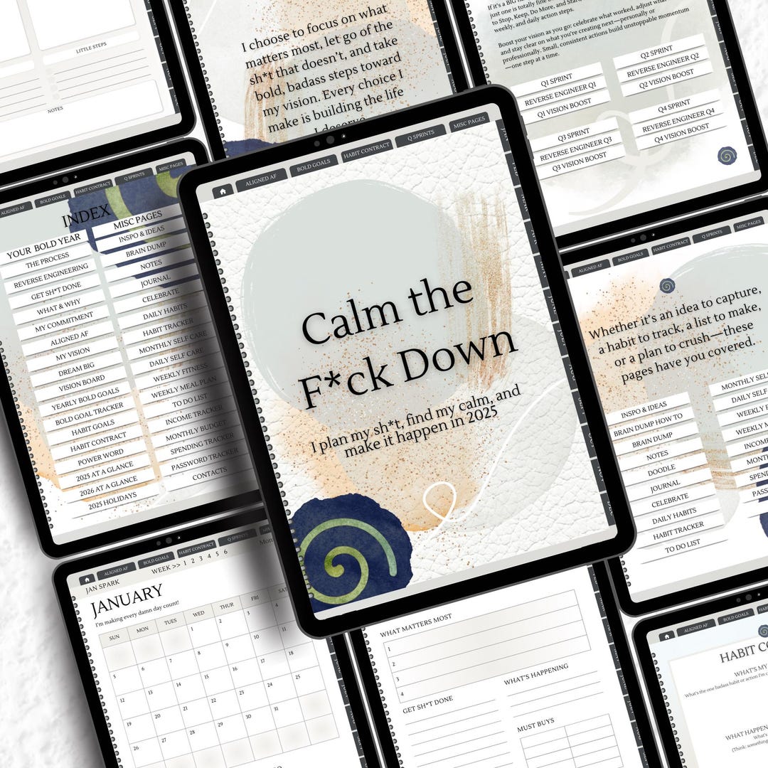 2025 Dated Digital Planner, Sweary Planner, Dated, Monthly Weekly Daily ...