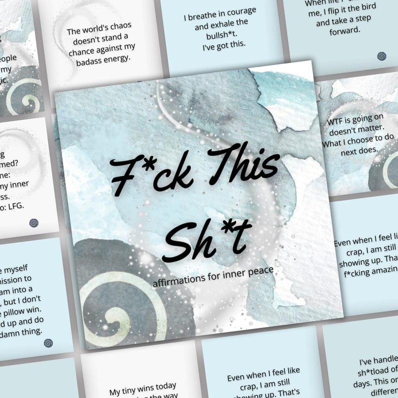 44 Printable Sweary Affirmations for Badass Women | Positive ...