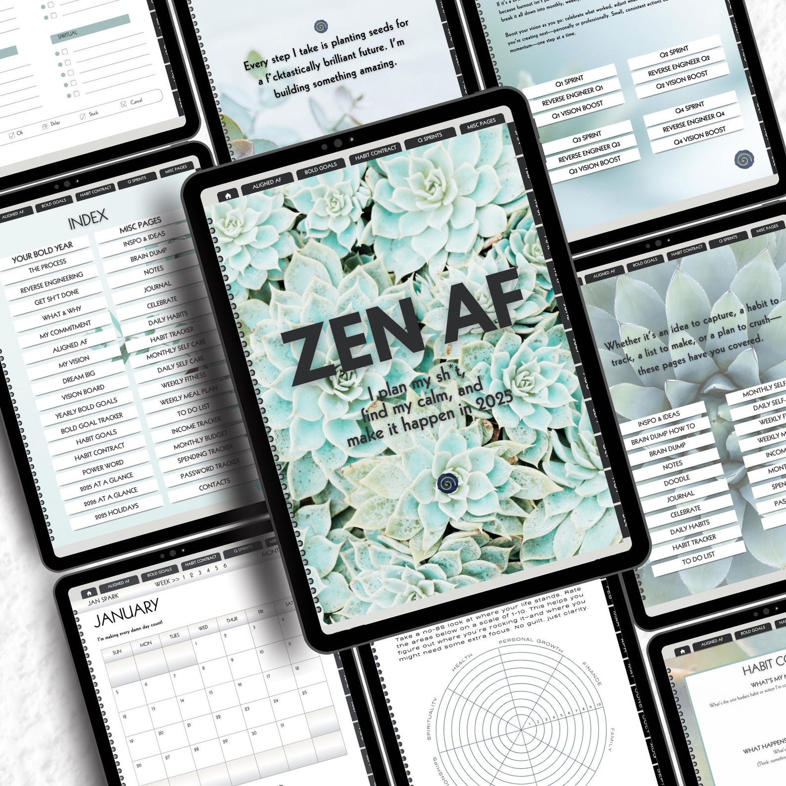 Digital Planner 2025, Sweary & Unflitered, Dated, Monthly Weekly Daily ...
