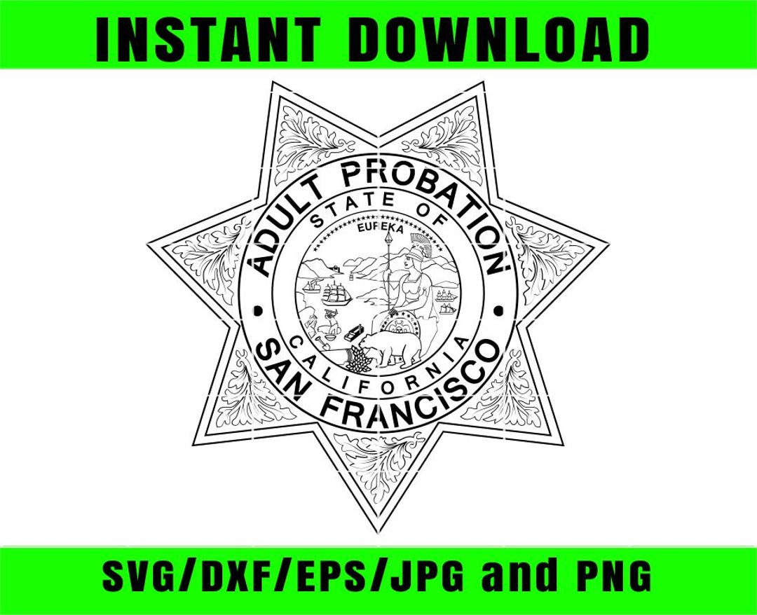 Adult Probation Badge San Francisco California Laser Cutting, Laser ...