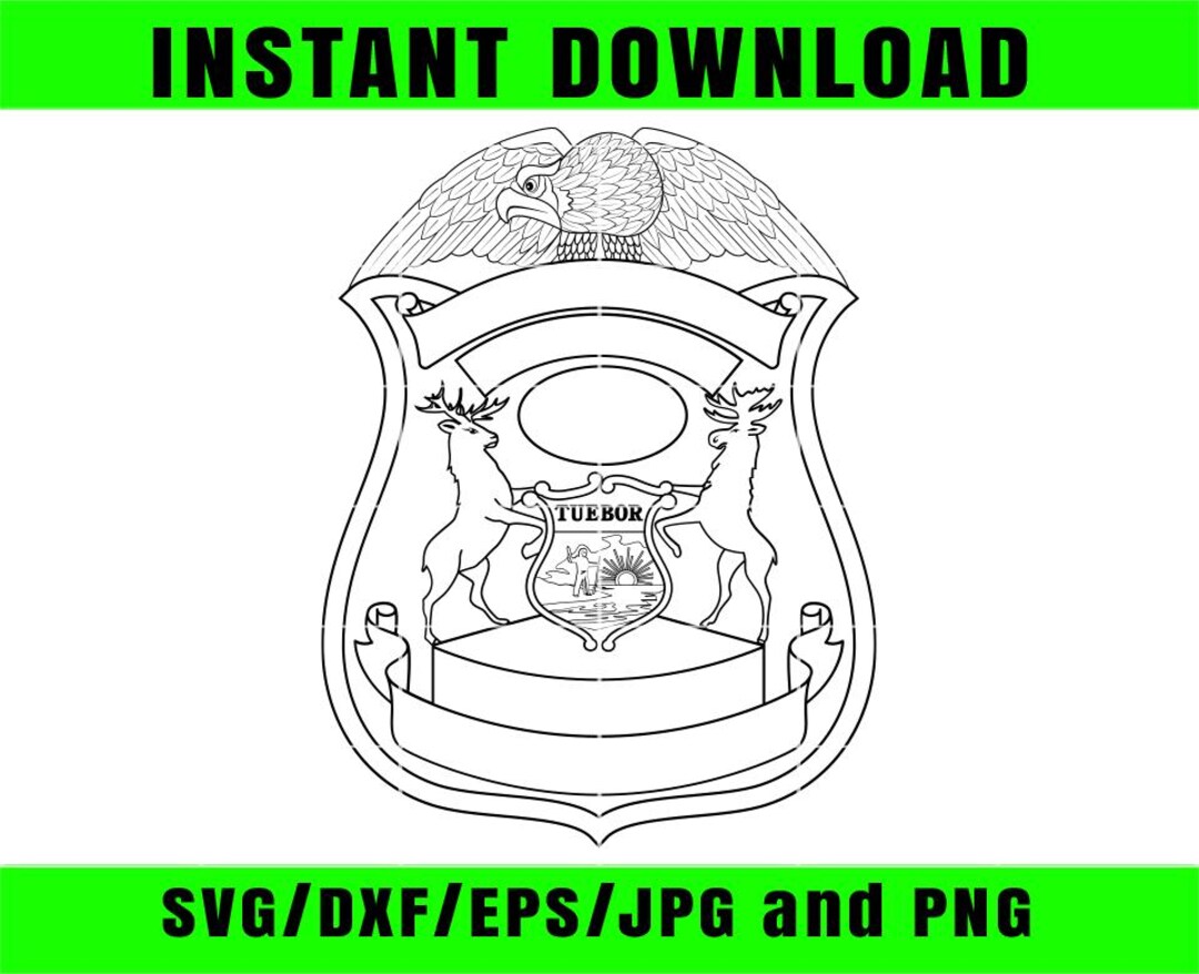 Michigan State Police Blank Cutting File Template for Making Custom ...