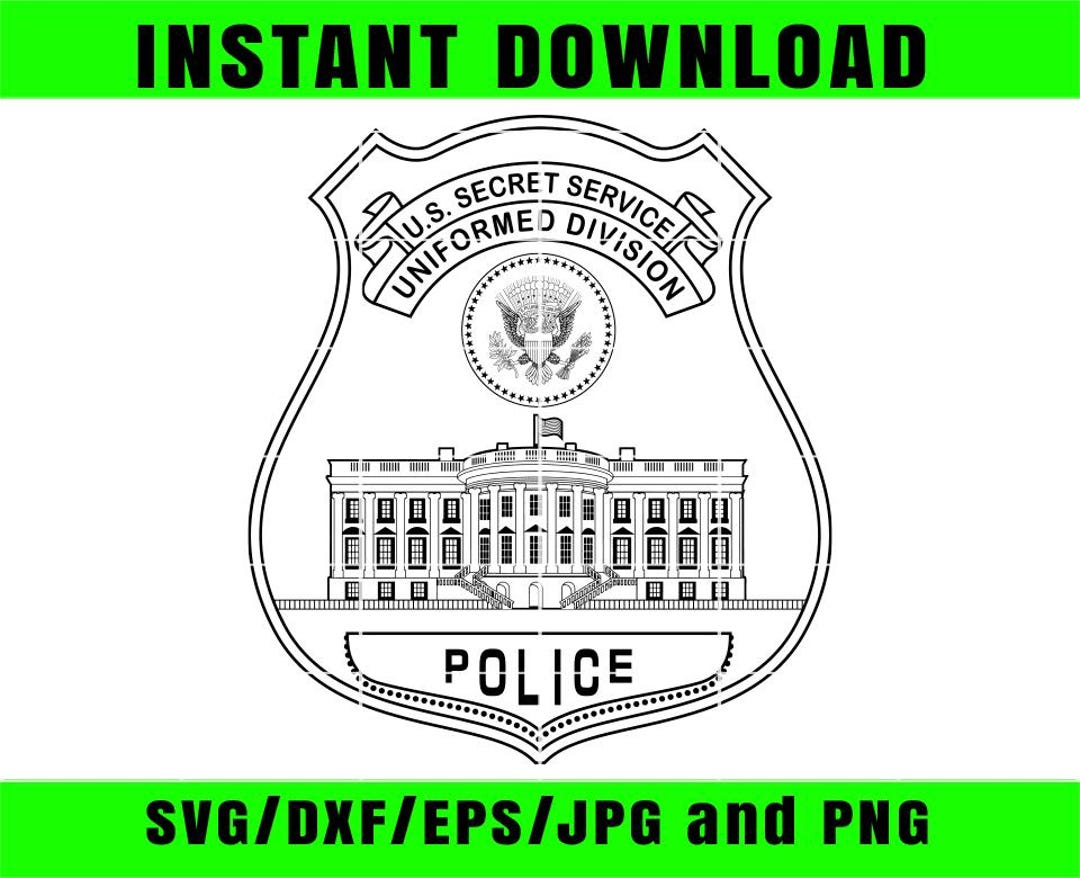 US Secret Service Uniformed Division Police Badge Vector File, for ...