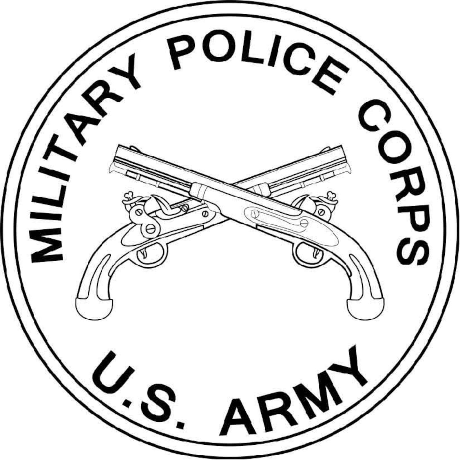 US Army Military Police Corps Svg Insignia Badge Patch Monogram Emblem ...