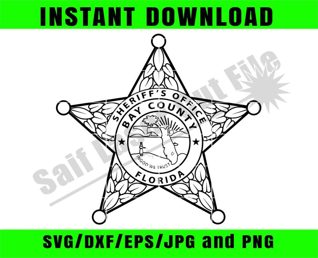 Bay County Sheriff Office Badge Florida Svg Dxf Cricut Cnc Router File ...