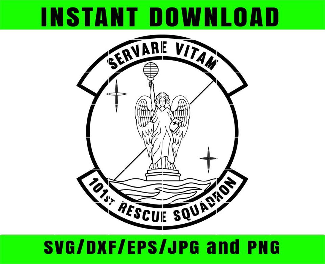 101st Rescue Squadron Svg Insignia Vector Laser Cutting, Laser ...