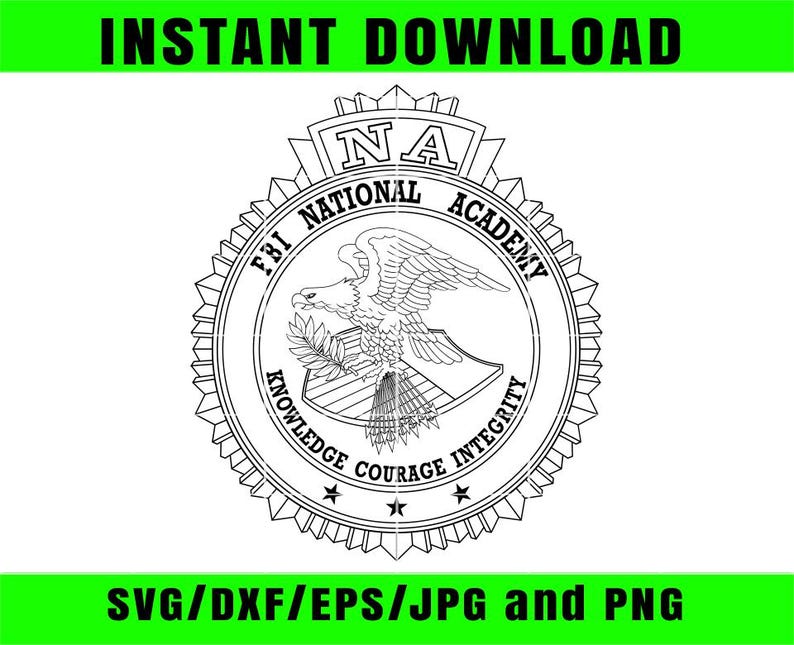 FBI National Academy Vector Svg Dxf Cnc Laser Cricut Cut File Laser ...