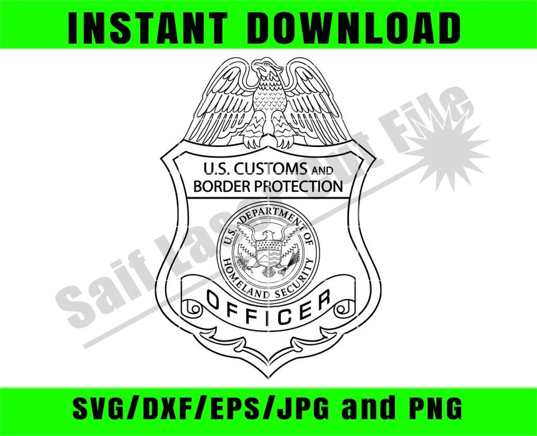 CBP Officer SVG Badge, Customs and Border Protection Officer, Homeland ...