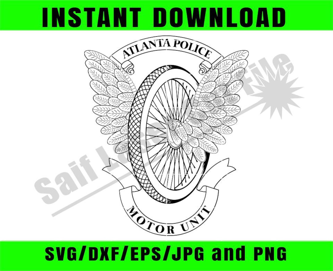 Atlanta Police Motor Unit Vector Logo Badge, Patch, Crest, Emblem ...