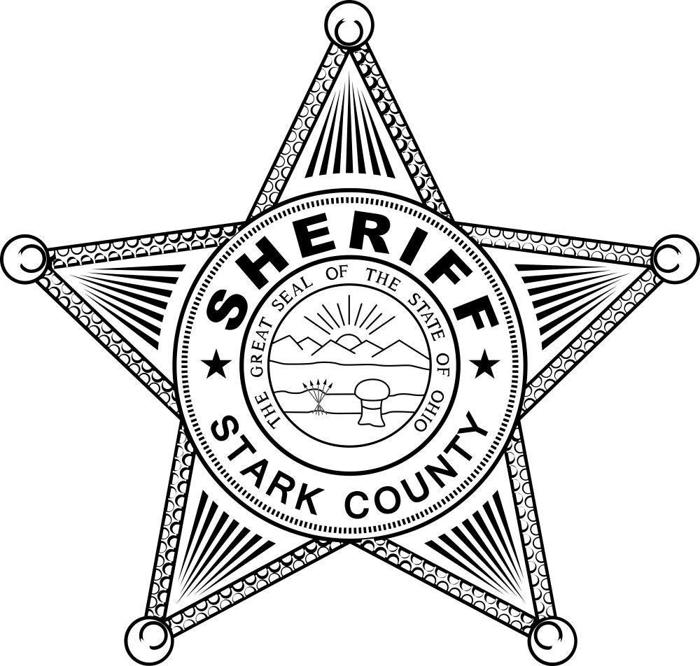 Sheriff Badge of Stark County Ohio Badge Svg Vector File Black White ...