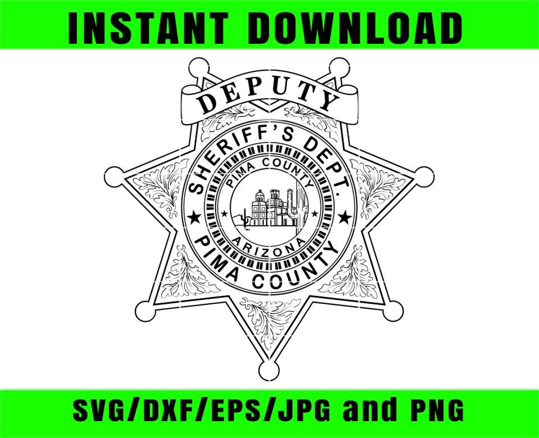 Pima County Deputy Sheriff Badge Vector Svg Sheriff Star Sheriff Dept ...