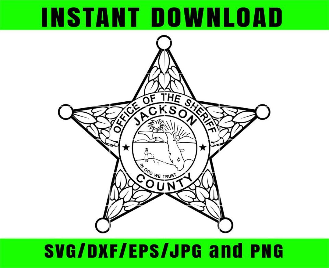 Jackson County Sheriff Office Star Badge Vector Laser Cutting, Light ...