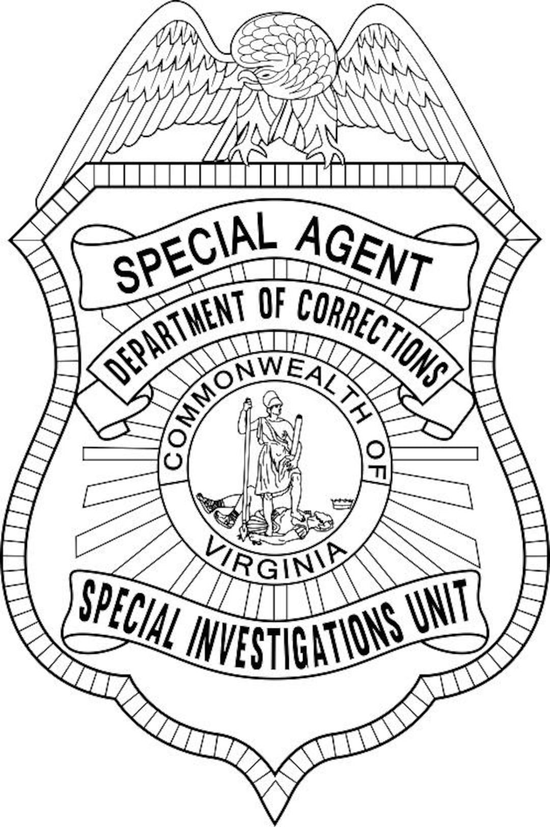 Virginia Special Agent Svg Dept of Corrections Svg Special ...