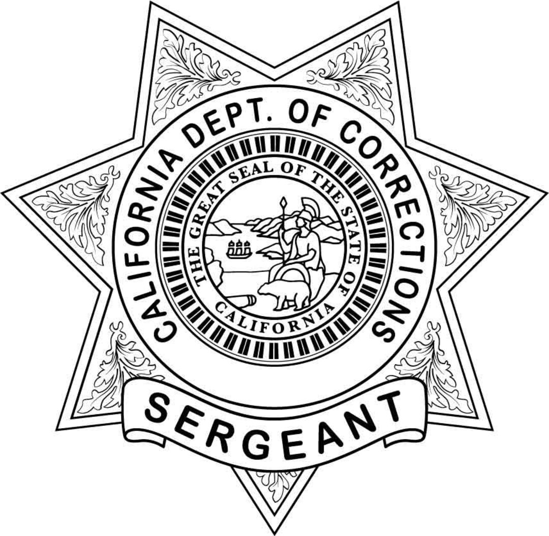 California Department of Corrections Sergeant Badge Vector File, Svg ...