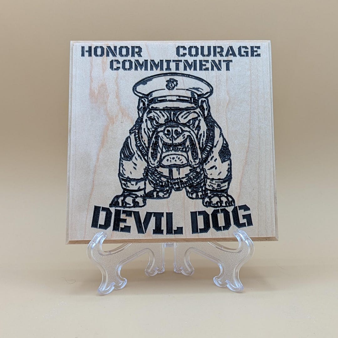 Devil Dog, USMC, Marine Corps Wood Sign, Devil Dog Carved Sign, Usmc ...
