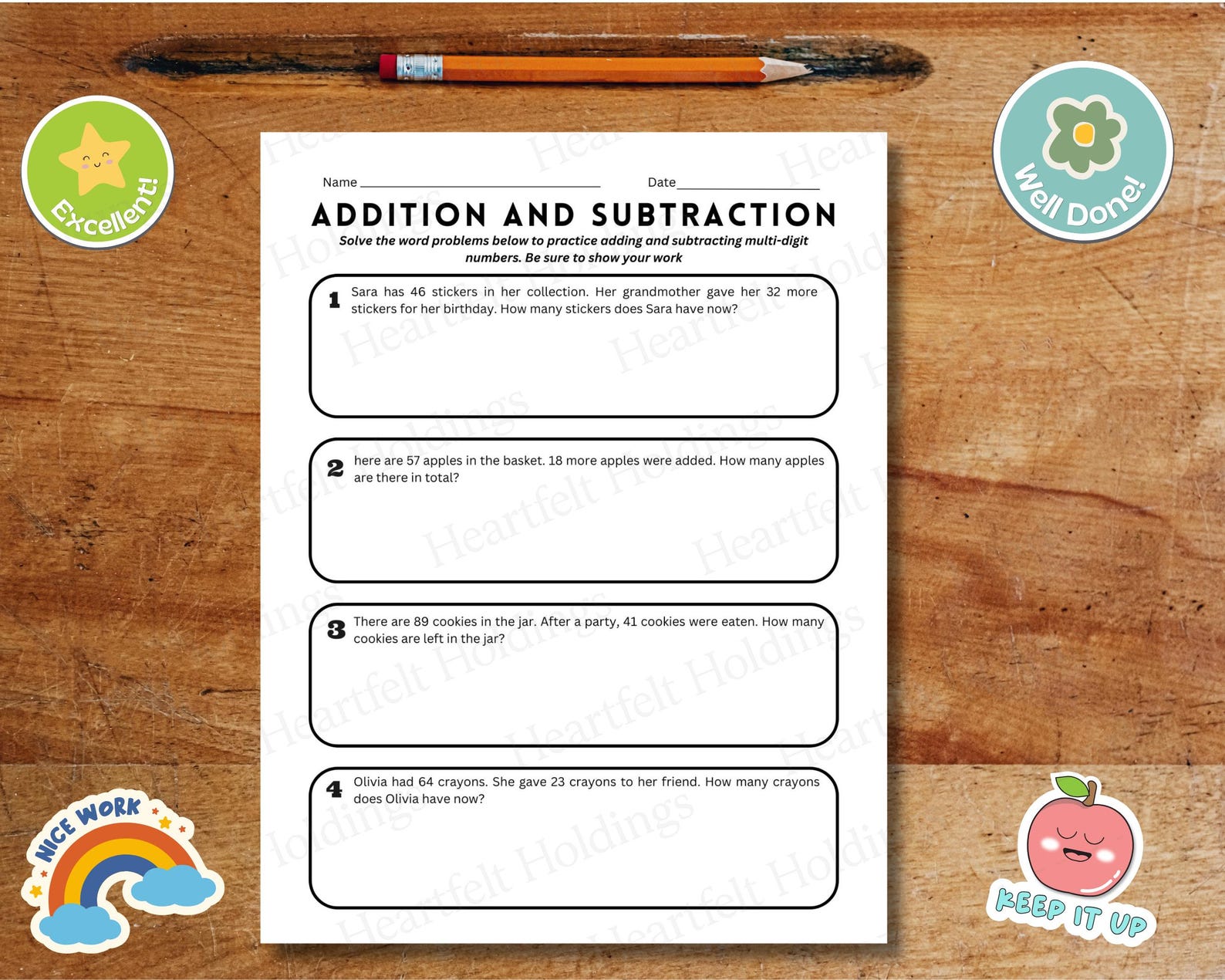 2nd Grade Math & Reading Worksheets: Addition, Rhyming (PDF ...