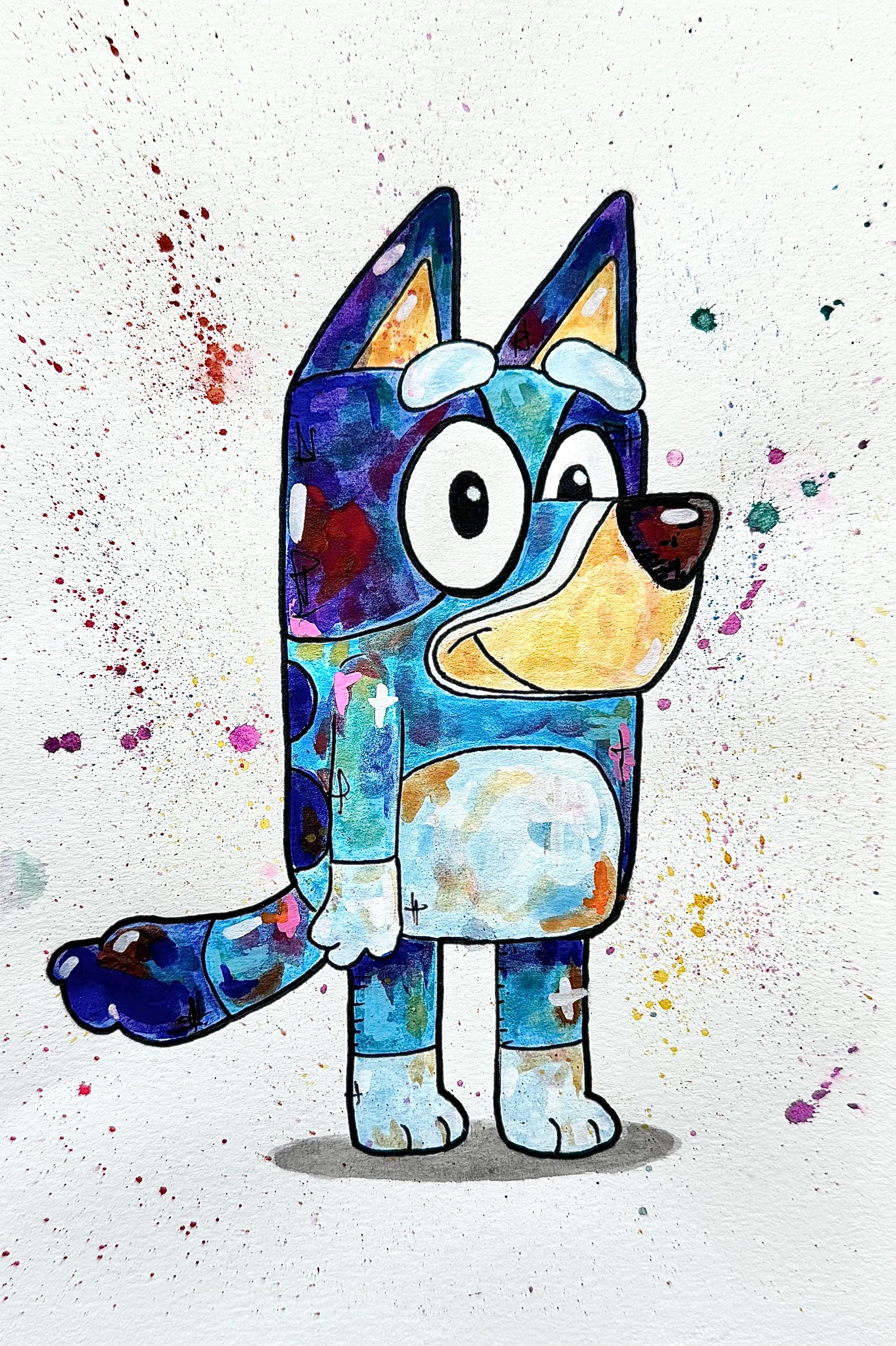 Bluey! | Original Colorful Watercolor Print on High Quality 5x7 Paper ...