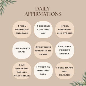 Daily Affirmations Chart - Etsy