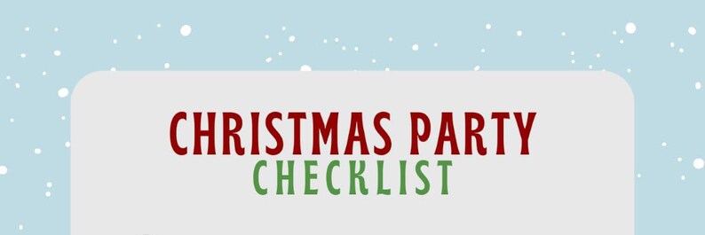 Christmas Party Checklist - Etsy