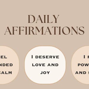 Daily Affirmations Chart - Etsy