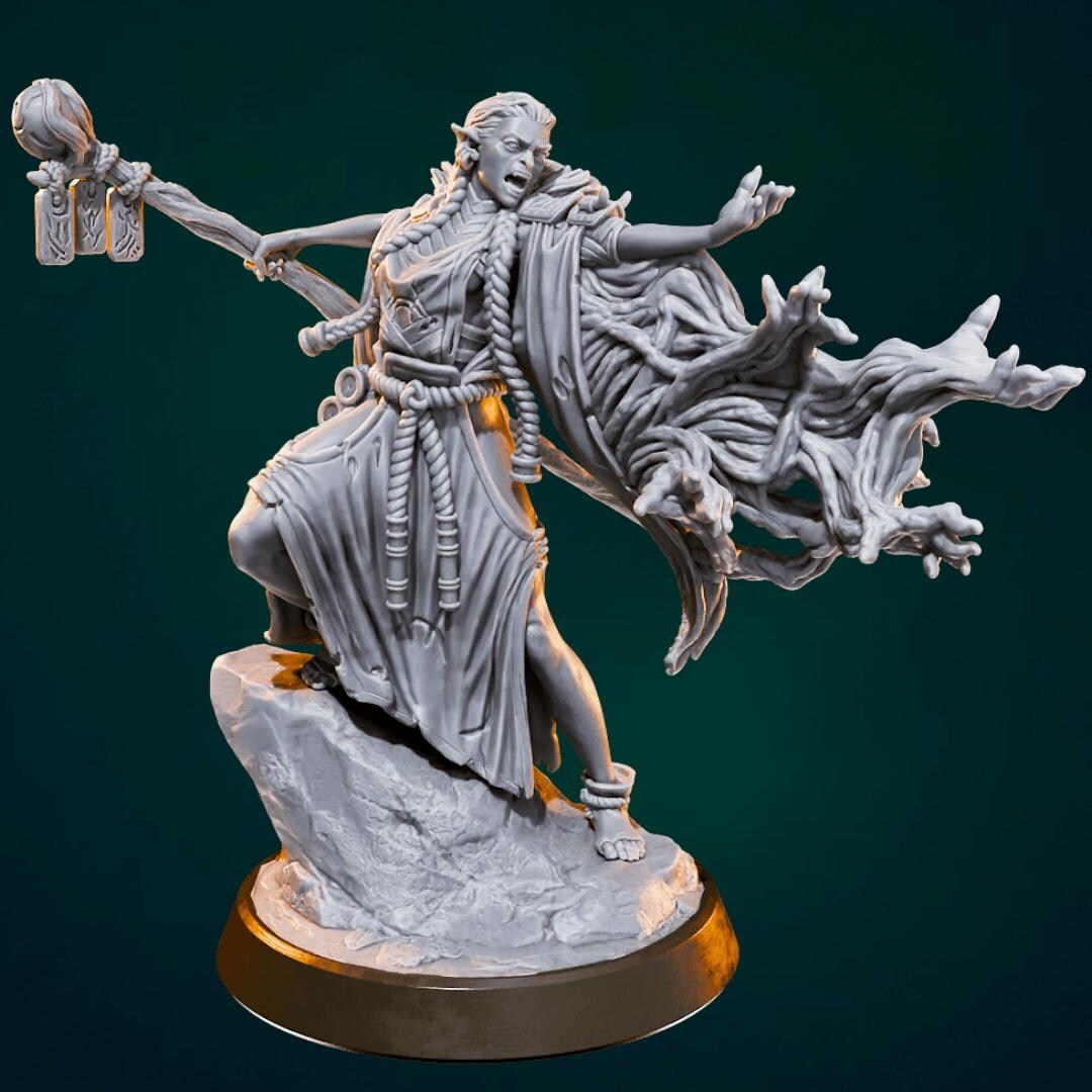 Female Warlock Mage Miniature | Dnd Mini Figures for Tabletop RPG ...