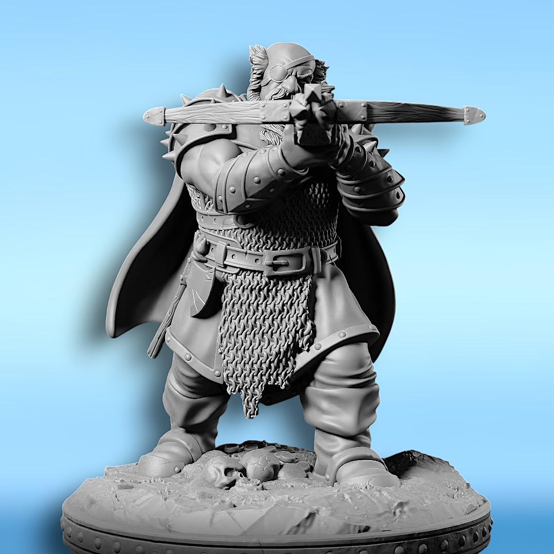 Dwarven Crossbow Veteran Miniature: 32mm Resin RPG Figure - Etsy