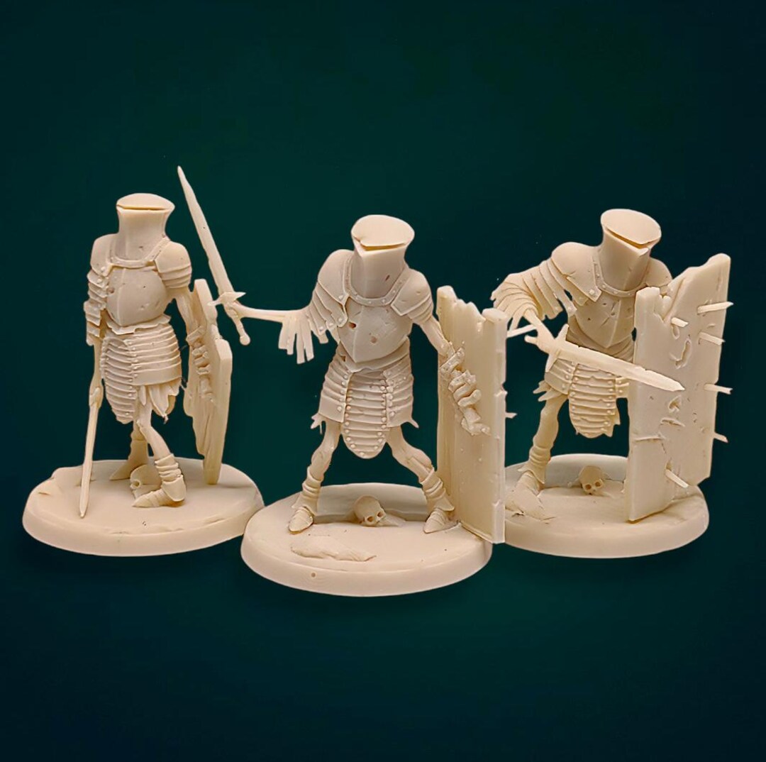 Undead Protector Knight Miniatures Dnd Figures for Tabletop RPG Resin ...